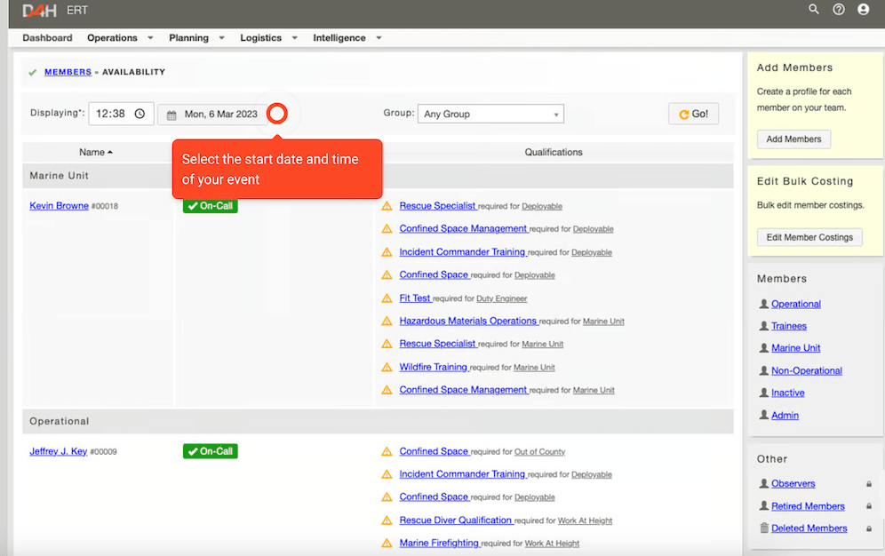 Availability Tracker by D4H